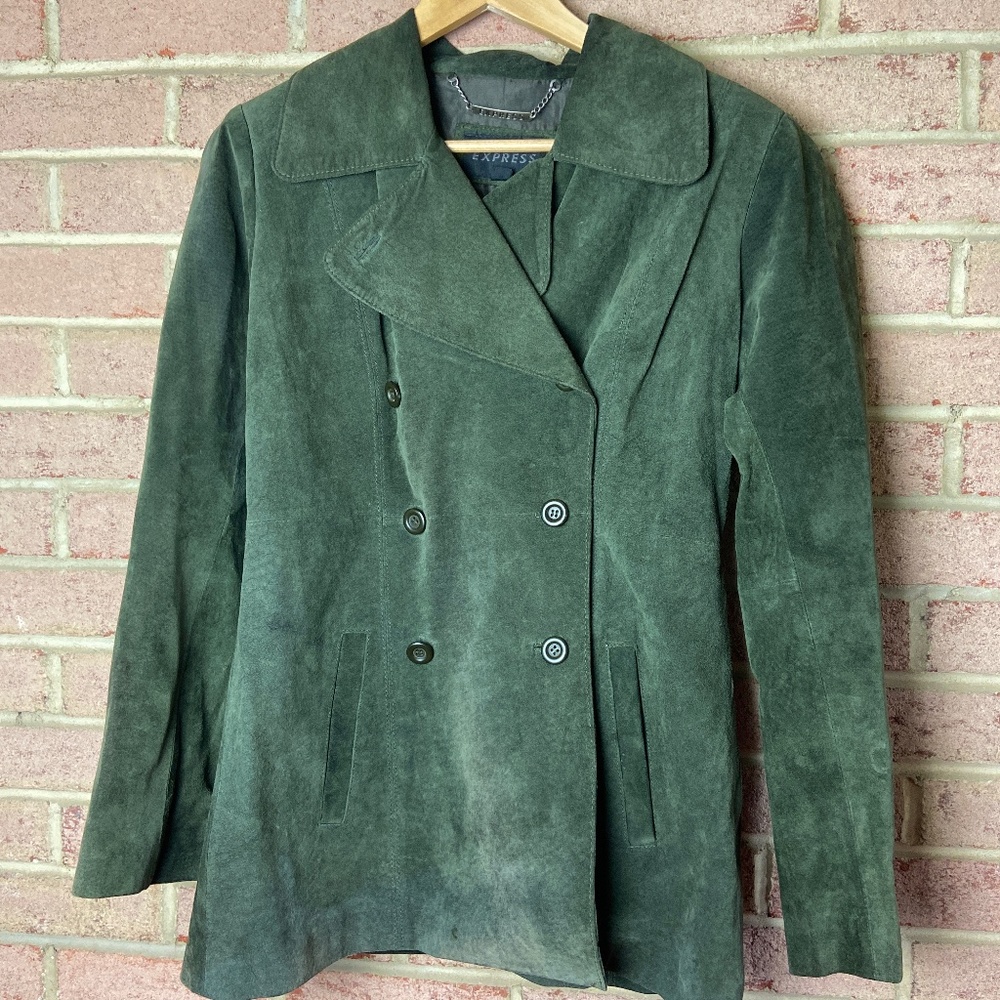 Vintage Express Green Leather Jacket - Gem